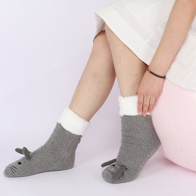 Ladies Super Soft Warm Cute Animal Home Socks Fleece Lined Knitted Sock Winter Thermal Fuzzy slipper Socks