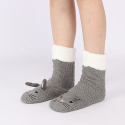 Ladies Super Soft Warm Cute Animal Home Socks Fleece Lined Knitted Sock Winter Thermal Fuzzy slipper Socks