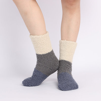 2021 new Fashion Ladies soft slipper Socks Wholesale Custom High Quality patchwork color house indoor floor Socks