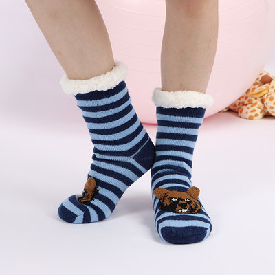 cute Cartoon Thick warm fleece Mid-calf Length Women Knitted Socks Winter Comfortable Soft Room Shoe Socks slipper socks