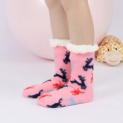 Wholesale Winter Thick Warm Christmas Sleep Socks For Women Adult cute Deer Pattern Home Floor Socks