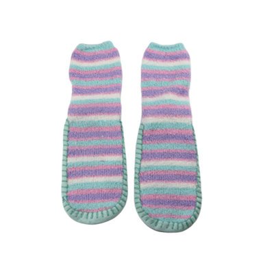 stripe and love slipper socks with rubber sole for women slipper socks with rubber sole fashionable knitted floor socks