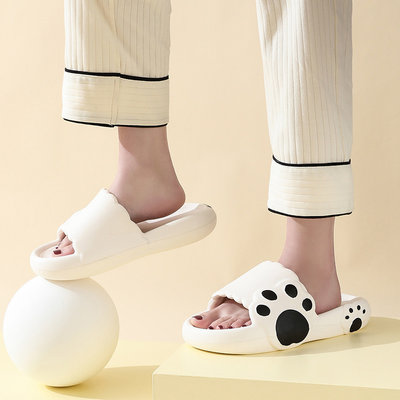 Slippers women summer home thick bottom non-slip indoor shoes wholesale couple household bear claw men flat sandals