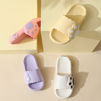 Slippers women summer home thick bottom non-slip indoor shoes wholesale couple household bear claw men flat sandals