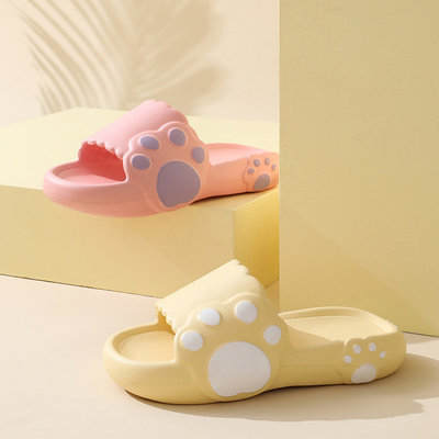 Slippers women summer home thick bottom non-slip indoor shoes wholesale couple household bear claw men flat sandals