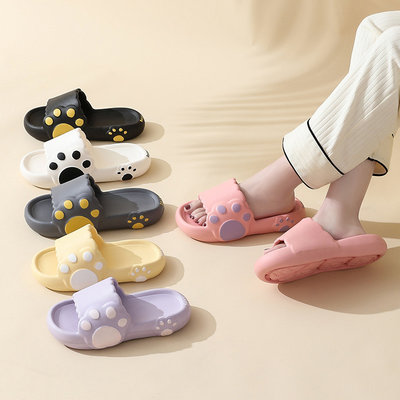 Slippers women summer home thick bottom non-slip indoor shoes wholesale couple household bear claw men flat sandals