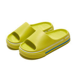 Wholesale household Men EVA thick bottom Classic summer Color Stroke sandals couple bathroom non-slip women slides slipper