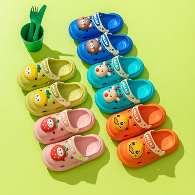 2021 new arrival children's sandals cute cartoon hole shoes casual comfortable and soft kids home slippers indoor