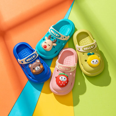 2021 new arrival children's sandals cute cartoon hole shoes casual comfortable and soft kids home slippers indoor