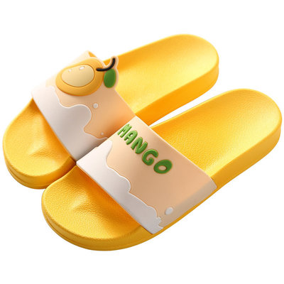 Hot sale New women slippers summer home shoes bath non-slip cute cartoon couple fruit indoor summer flat sandals