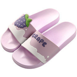 Hot sale New women slippers summer home shoes bath non-slip cute cartoon couple fruit indoor summer flat sandals