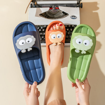 Hot sell summer cute indoor household bathroom slippers cartoon decoration soft bottom wear-resistant couple sandals