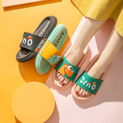 Wholesale summer custom cartoon sandals new couple fashion home thick-soled non-slip bathroom slippers