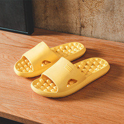 2021 summer new unisex solid color bathroom slippers indoor non-slip home hollow leaking quick-drying sandals hole shoes