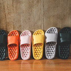 2021 summer new unisex solid color bathroom slippers indoor non-slip home hollow leaking quick-drying sandals hole shoes