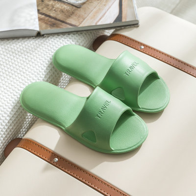 Wholesale new style bathroom couple sandals summer convenient travel hotel folding non-slip solid color slippers
