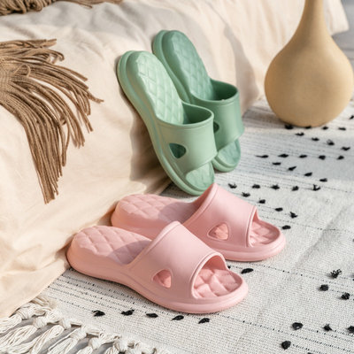Summer indoor couple slippers bathroom waterproof non-slip sandals simple and comfortable thick-soled slippers