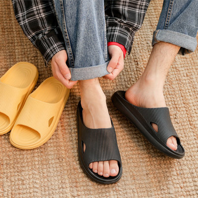 Wholesale solid color unisex slippers summer household bathroom non-slip thickened soft bottom casual sandals
