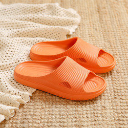 Wholesale solid color unisex slippers summer household bathroom non-slip thickened soft bottom casual sandals
