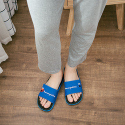 Summer new home fashion couple sandals home bathing non-slip shock absorption color matching slippers