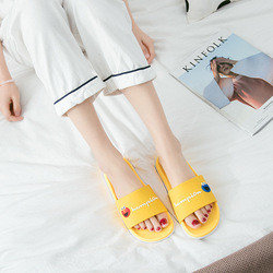Summer new home fashion couple sandals home bathing non-slip shock absorption color matching slippers