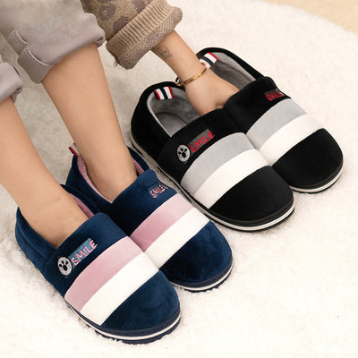 Custom new design all-inclusive heel slippers winter warm non-slip thick bottom household shoes for men and women