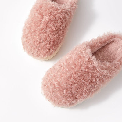 2021 autumn and winter new products fashion simple home indoor shoes couple soft plush warm slippers for men and women