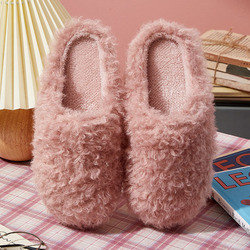 2021 autumn and winter new products fashion simple home indoor shoes couple soft plush warm slippers for men and women