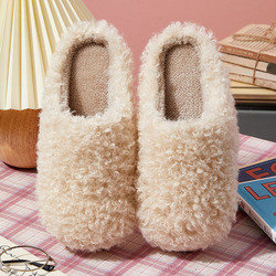 2021 autumn and winter new products fashion simple home indoor shoes couple soft plush warm slippers for men and women