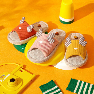 Factory supply summer cute elk antlers cartoon children slippers comfortable home shoes for boys and girls