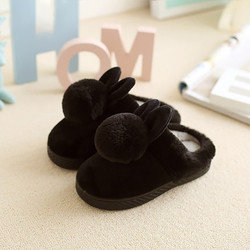 Hot sale New children cute slippers autumn winter cartoon plush ball warm girls home indoor shoes for kids
