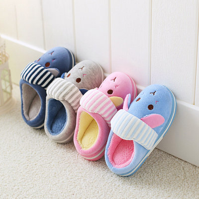 New design cute cartoon children slippers warm winter home for men and women indoor non-slip baby bedroom shoes
