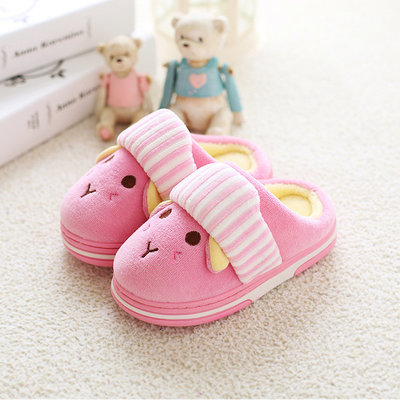 New design cute cartoon children slippers warm winter home for men and women indoor non-slip baby bedroom shoes