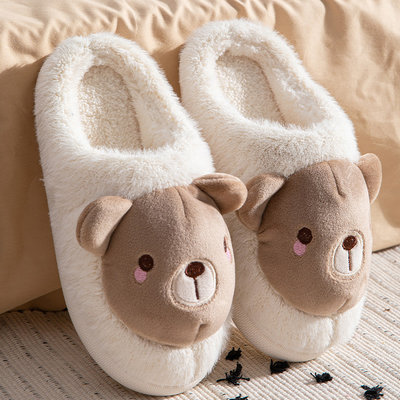 Couple fashion cute style high quality cheap bedroom shoes 2021 new winter female thick bottom home slippers