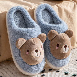 Couple fashion cute style high quality cheap bedroom shoes 2021 new winter female thick bottom home slippers