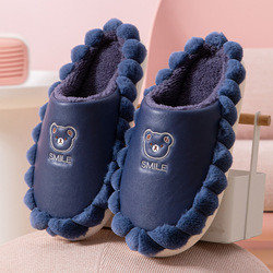 Best price comfort warm home slippers hot sale custom delicate plush cute cartoon vamp home indoor shoes female