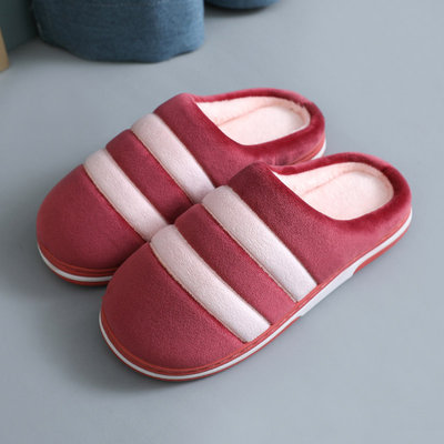 2021 new design non-slip home indoor shoes wholesale warm couple soft plush autumn and winter ladies slippers