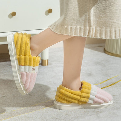 New product all-inclusive slippers women warm indoor home daily use couple winter thick bottom plush bedroom shoes