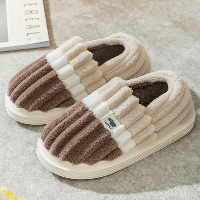New product all-inclusive slippers women warm indoor home daily use couple winter thick bottom plush bedroom shoes