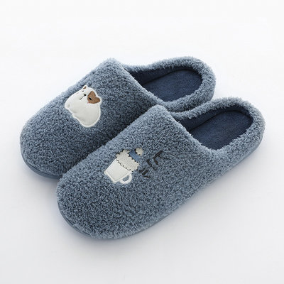 Winter wholesale soft plush and anti-slip house slippers 2021 new fashion cute couple keep warm women shoes