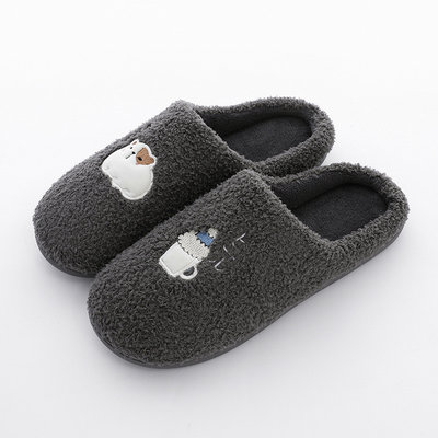 Winter wholesale soft plush and anti-slip house slippers 2021 new fashion cute couple keep warm women shoes