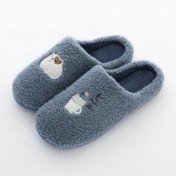 Winter wholesale soft plush and anti-slip house slippers 2021 new fashion cute couple keep warm women shoes