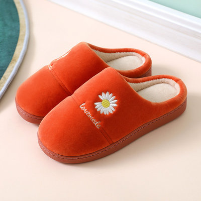 2021 hot sale product warm bedroom shoes winter indoor non-slip home couple leisure slippers ladies wholesale