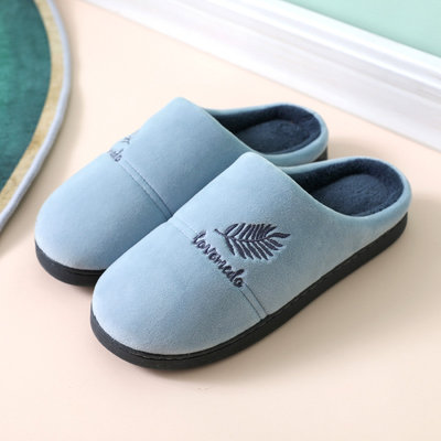 2021 hot sale product warm bedroom shoes winter indoor non-slip home couple leisure slippers ladies wholesale