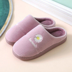2021 hot sale product warm bedroom shoes winter indoor non-slip home couple leisure slippers ladies wholesale