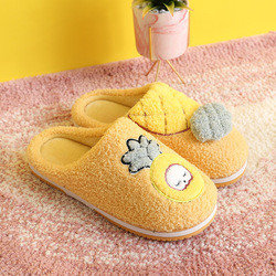 Cute cartoon slippers female indoor and outdoor warm winter home couple soft plush cheap bedroom shoes