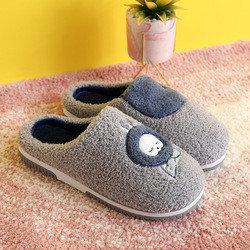 Cute cartoon slippers female indoor and outdoor warm winter home couple soft plush cheap bedroom shoes