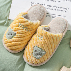 Wholesale EVA material soft sole Hard-Wearing autumn winter slippers ladies factory price delicate plush home shoes