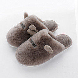 New design 2021 autumn winter warm home slippers soft plush non-slip PVC material women bedroom shoes