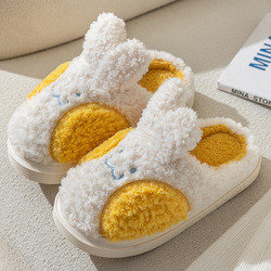 2021 cute wholesale winter slippers female thick-soled indoor warm plush cartoon home male spot bedroom shoes